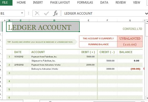 Accounting Ledgers Templates T Account Ledger Template For Excel