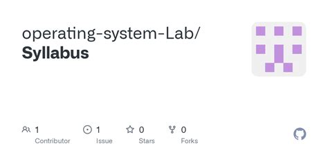 Github Operating System Labsyllabus