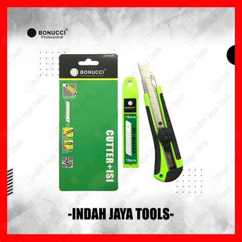 Bonucci Pisau Cutter Plastic Isi 10 Pcs Cuter Plastik Pemotong Kertas Kater Lazada Indonesia