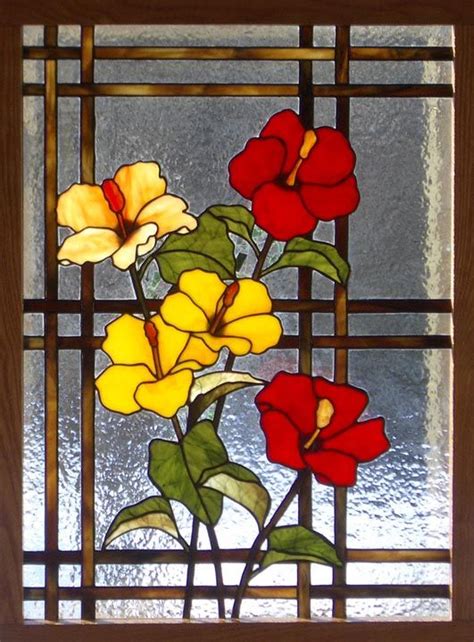 117 Best Stained Glass Hawaiian Flowers Images On Pinterest Stained
