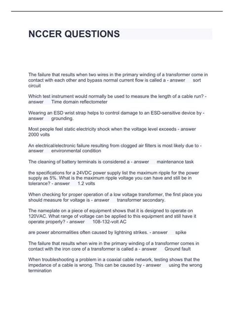 Nccer Questions With Correct Answers 2024 Nccer Stuvia Us