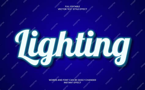 Premium Vector Lighting Text Effect