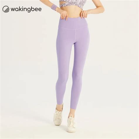 Wakingbee Wb Leggings Lavender เลกกิ้ง ออกกำลังกาย โยคะ ฟิตเนส ผ้า