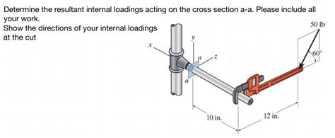 [solved] Determine The Resultant Internal Loadings Acting On The Cross