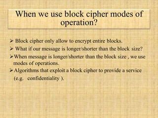 Block Ciphermodes Of Operation Pptx