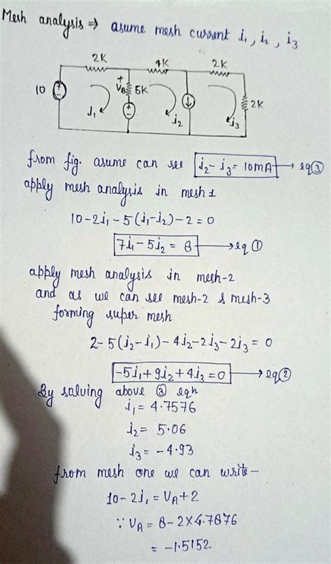 [solved] 1 find the value of vain the circuit using a mesh analysis