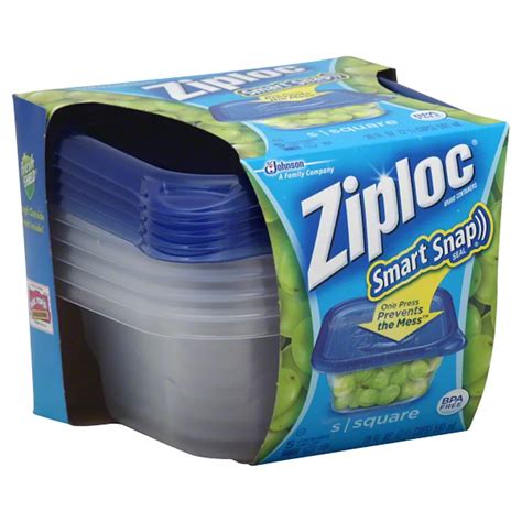Ziploc Smart Snap Small Square Containers With Lids Shop Food Storage And Wraps At H E B