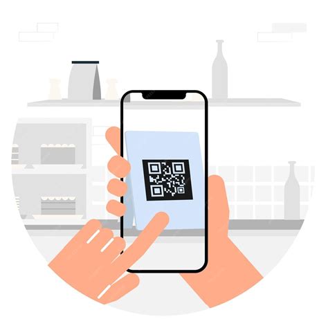 Numérisation Du Processus De Document à Laide Du Scanner Qr Vecteur Premium