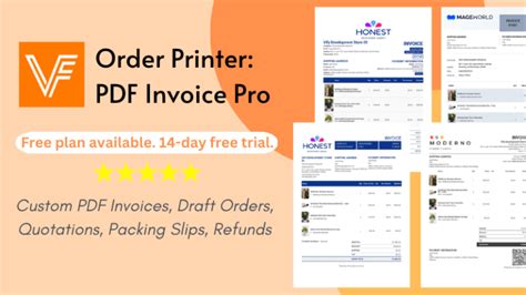 Order Printer PDF Invoice Pro Essential Apps