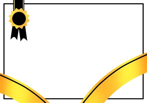 Certificate With Ribbon Certificate Ribbon Golden Certificate Ribbon