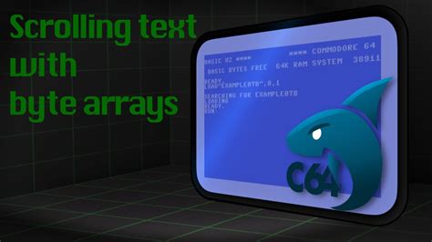simple text scrolling for the commodore 64 by using byte arrays the