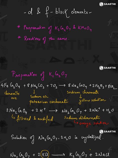 D And F Block K2cr2o7 And Kmno4 Pdf