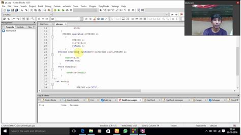 String Using Class And Ostream Operator Youtube