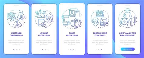 Automated Banking Blue Onboarding Mobile App Screen Application