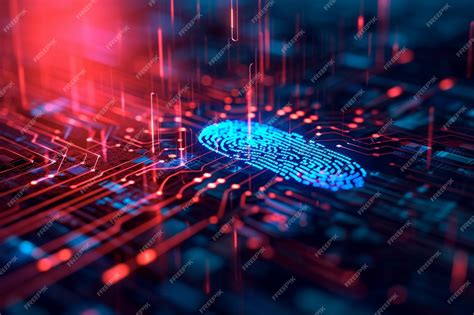 Premium Photo Fingerprint On A Technology Chip