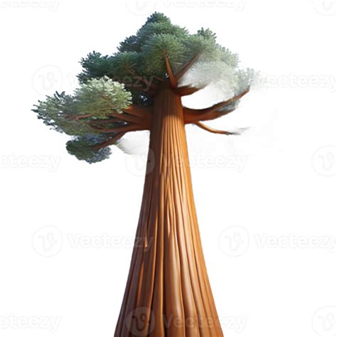 Impressive Rustic A Giant Sequoia Tree Reaching Towards The Starry Night Sky Low Angle Shot