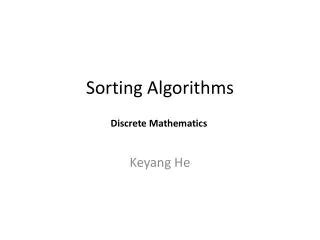 PPT Sorting Algorithms PowerPoint Presentation Free Download ID