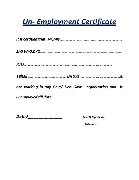 New Unemployment It Is A Trial Un Employment Certificate It Is