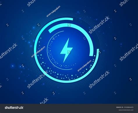 Electric Vehicle Battery Charging Status Dashboard Stock Vector