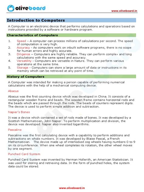 computer oliveboard pdf random access memory printer computing