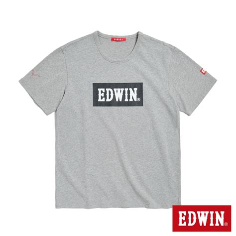 Edwin 人氣復刻款 經典大紅標logo短袖t恤 男 麻灰色 T恤 Yahoo奇摩購物中心