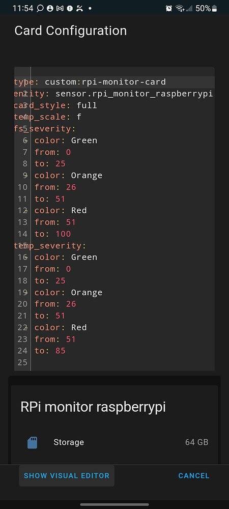 Hacs Rpi Monitor Card Through Mqtt Configuration Home Assistant Community