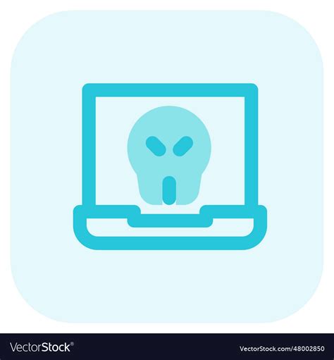 Malware Installed In A Laptop For Hacking Vector Image