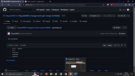 Github Mayukhbr13mayukhbr13 Assignment Git Merge Antwalk