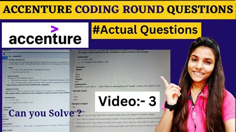 accenture coding questions coding questions asked in accenture video 3 accenture coding