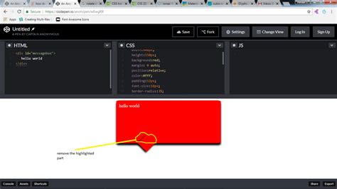 Javascript Remove Shadow Of Triangle From Overlapping Area Above Content Stack Overflow