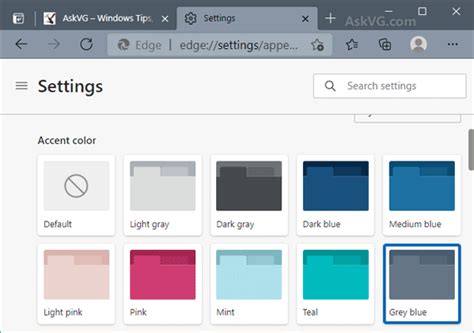 Tip Customize Microsoft Edge Ui And Theme Using New Accent Color