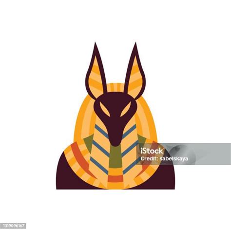 고대 이집트 신 아누비스 플랫 벡터 일러스트의 자칼 머리 고립 0명에 대한 스톡 벡터 아트 및 기타 이미지 0명 개 검은색 Istock