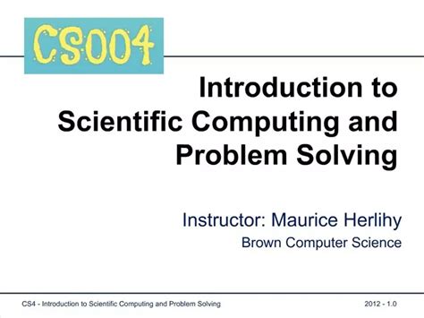 Ppt Introduction To Scientific Computing And Problem Solving Powerpoint Presentation Id553906