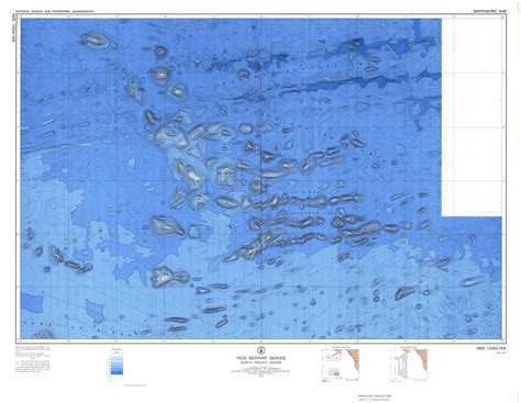 North Pacific Ocean 15524 10b Map By National Oceanographic