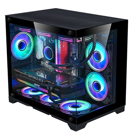 Cit Concept Black Matx Gaming Cube Case W 3 X Cit Celsius Dual Ring