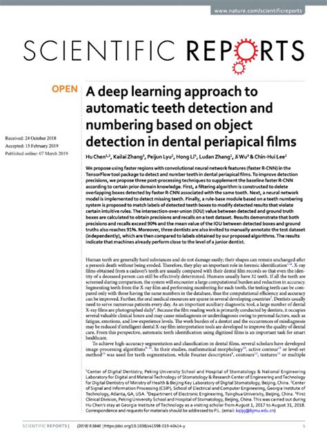 A Deep Learning Approach To Automatic Teeth Detection And Numbering
