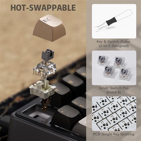 Mua R Wired Mechanical Keyboard With Volume Knob Percent Gaming Keyboard Custom Gasket