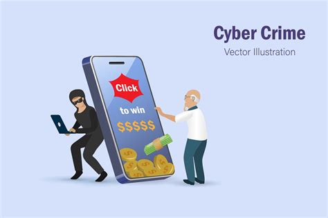 Hacker En Línea Suplantación De Identidad Estafa Fraude Enlace En Teléfono Inteligente A Mayor
