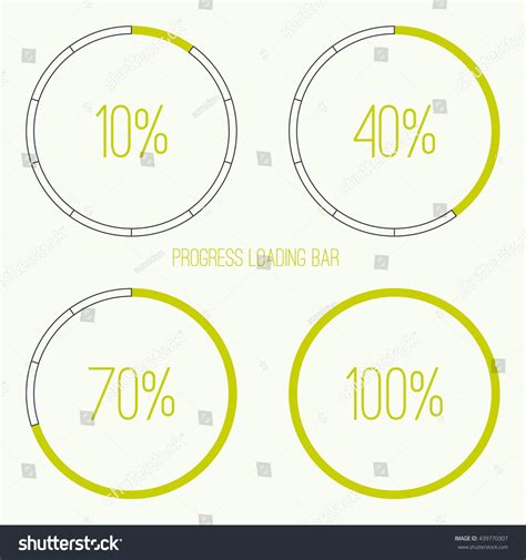 Set Vector Downloaders Progress Bar Loading Stock Vector Royalty Free 439770307
