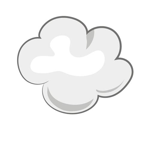 Premium Vector Cute White Cloud Isolated On A White Background Cartoon Vector Illustration