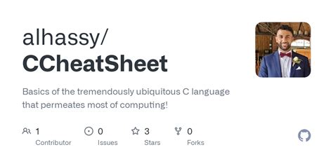 Github Alhassyccheatsheet Basics Of The Tremendously Ubiquitous C