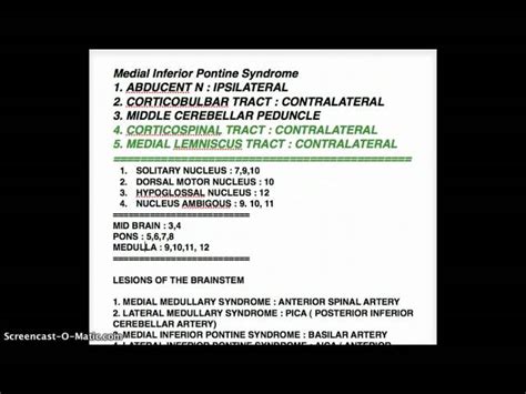 Medial Pontine Syndrome