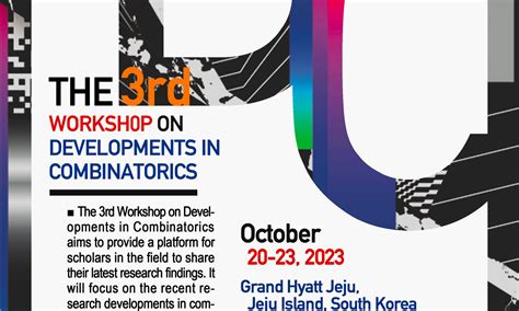 Development In Combinatorics 3rd Workshop 2023 Extremal Combinatorics
