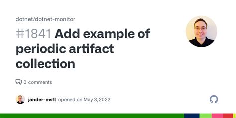 Add Example Of Periodic Artifact Collection · Issue 1841 · Dotnetdotnet Monitor · Github