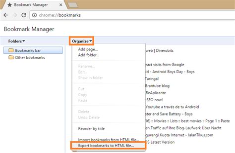 How To Import And Export Bookmarks Chrome With Pictures