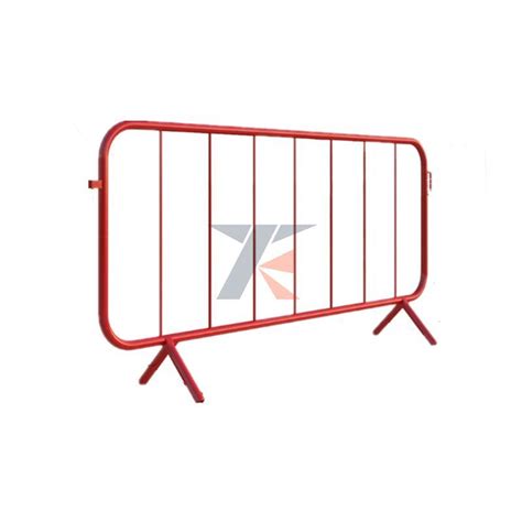 Metal Temporary Road Traffic Barricade Galvanized Flat Feet Crowd Control Fence Traffic Barrier