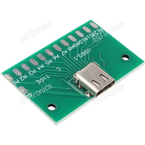 USB Type C Female To Breadboard Adapter PCB 2 54mm DIP 13P Price In BD