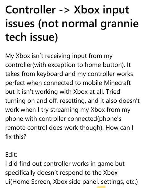 Controller Xbox Input Not Working With Xbox Uibut Does With Games