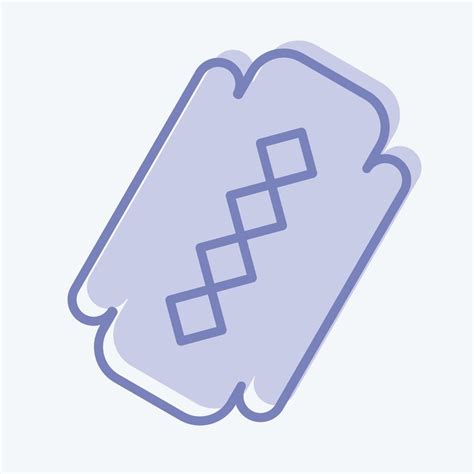 Icon Razor Blade Suitable For Barbershop Symbol Two Tone Style Simple Design Editable Design