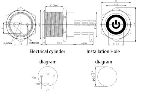 Great Electronic Push Button Switch FILN 19MM 12V 20 Waterproof Red Led Electronic Push